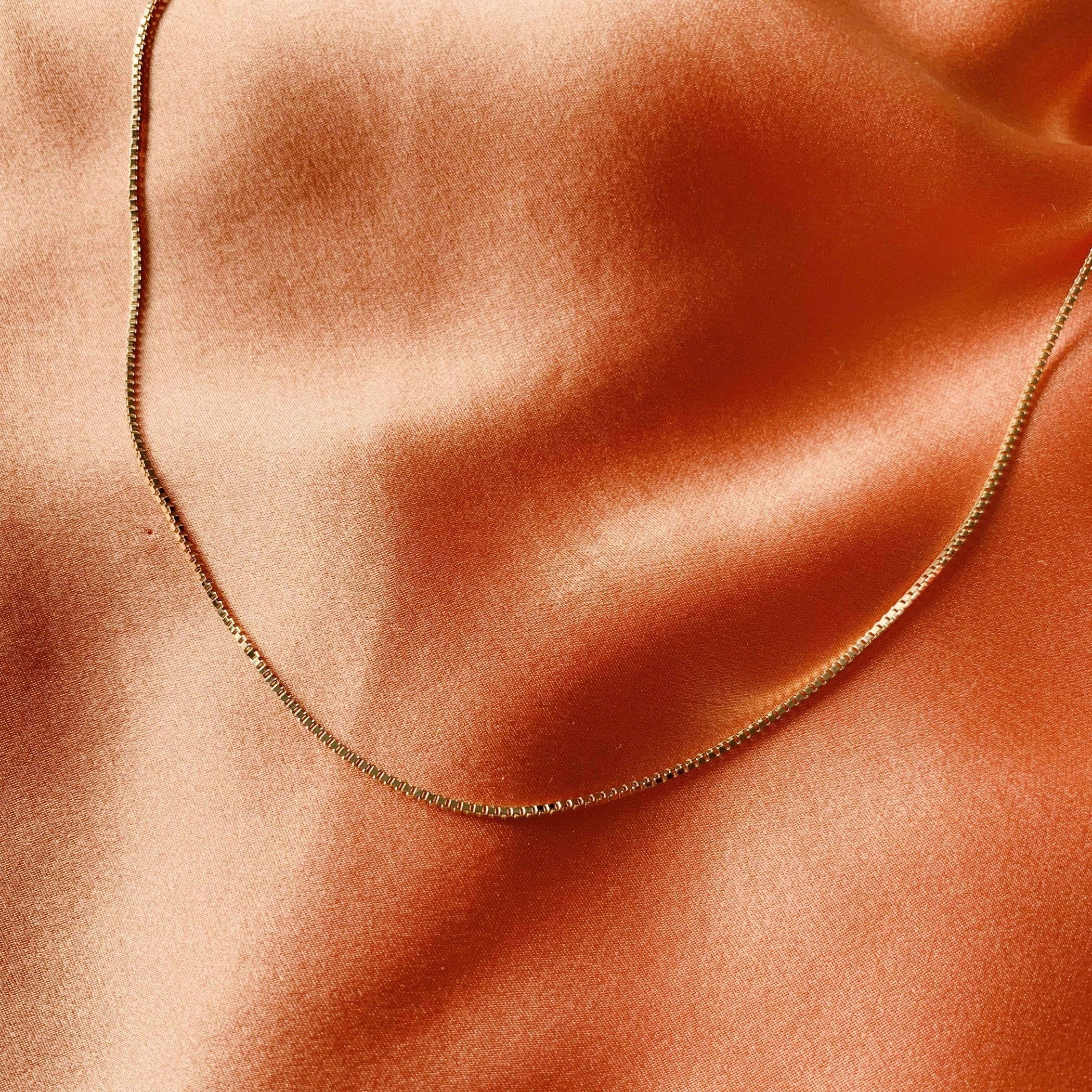 Gold - Box Chain Necklace | 14k Gold Filled | LE Sensor – LE sensor