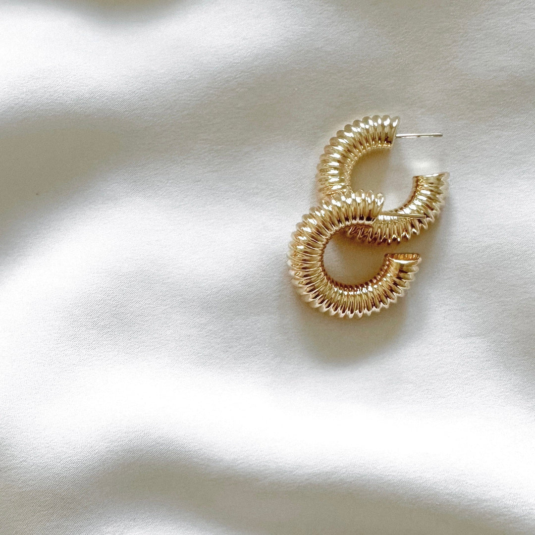 Gold - Thick Sasha Hoop | 14K Gold Filled | LE Sensor – LE sensor